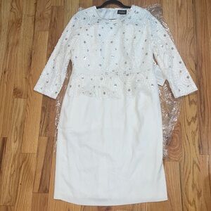 Ashro | Dresses | New Ashro White Formal Wedding Church Dinner Party ...